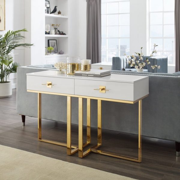SMC FURNTIRUE Console Table California White – SMC Furnitures