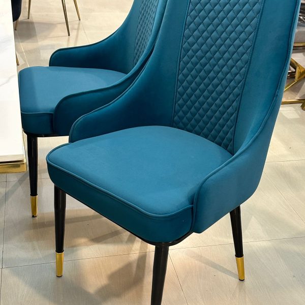 DS12 6 seater dining set in gold finish – SMC Furnitures